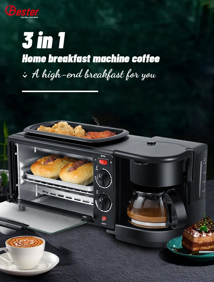 Multifunctional Breakfast Maker - Horno 3 En 1 Automatico