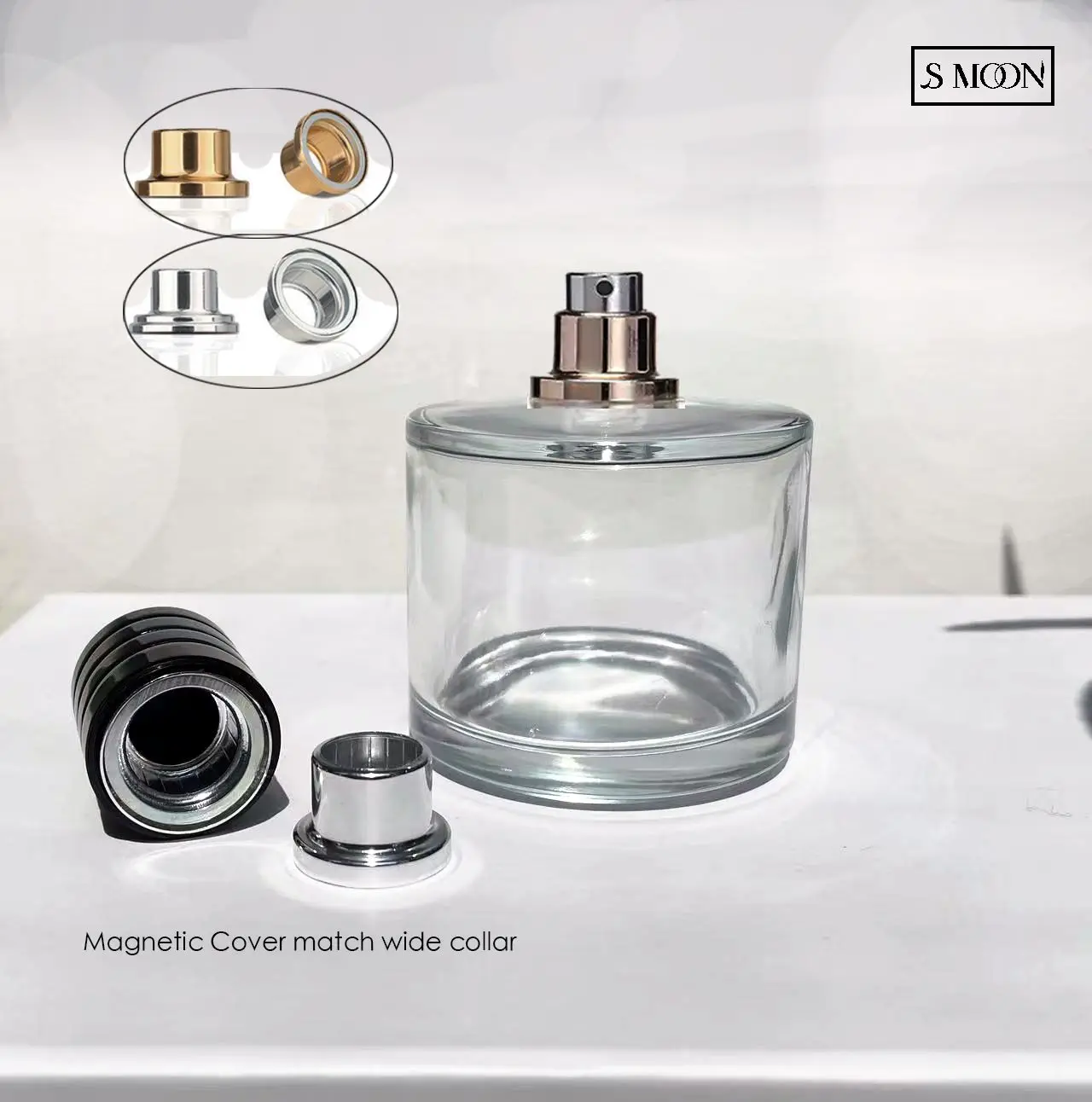 Luxury Cylinder Parfum Botol 30ml Heavy Base Glass Perfume Bottle 50ml ...