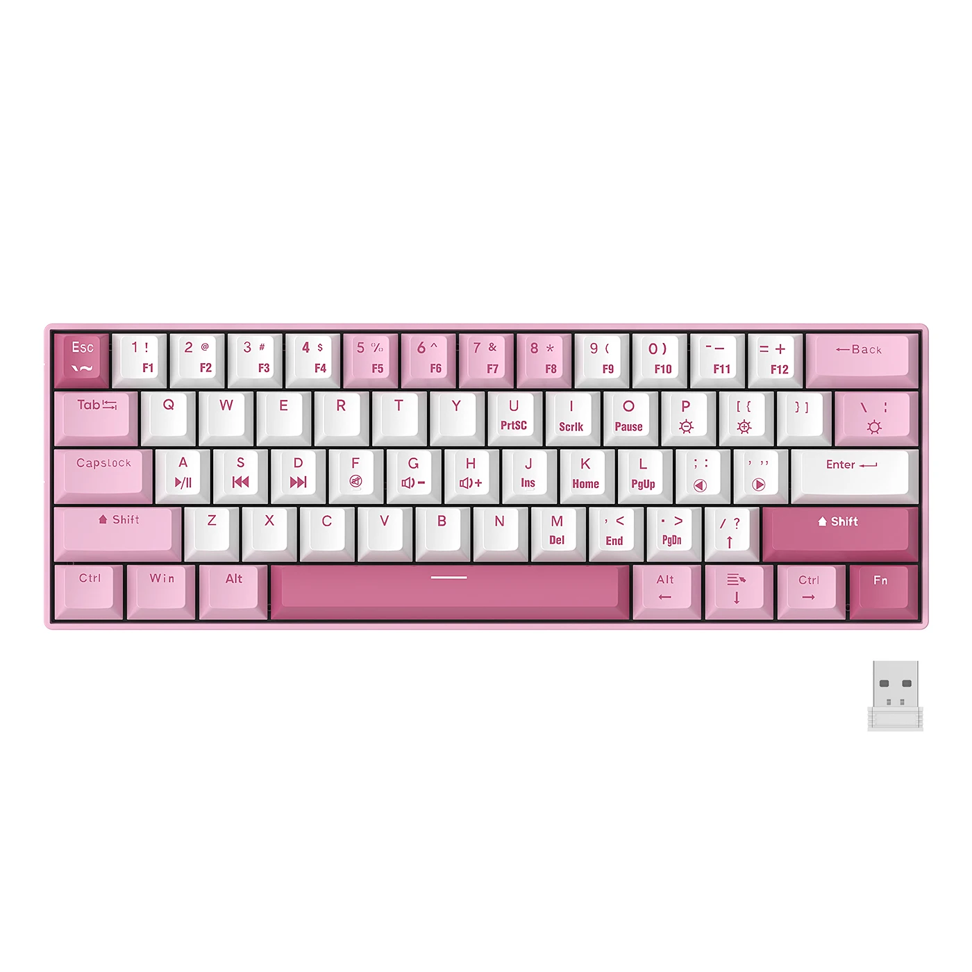Custom Wireless Bluetooth Mechanical Keyboard 61 Keys Computer RGB ...