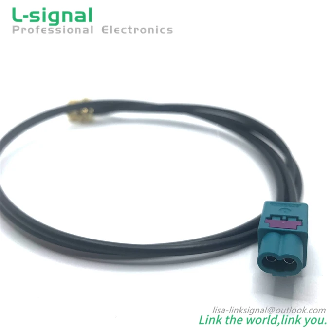 2pin Mini Fakra HFM Z Connector to SMA Female Bulkhead Cable Assembly