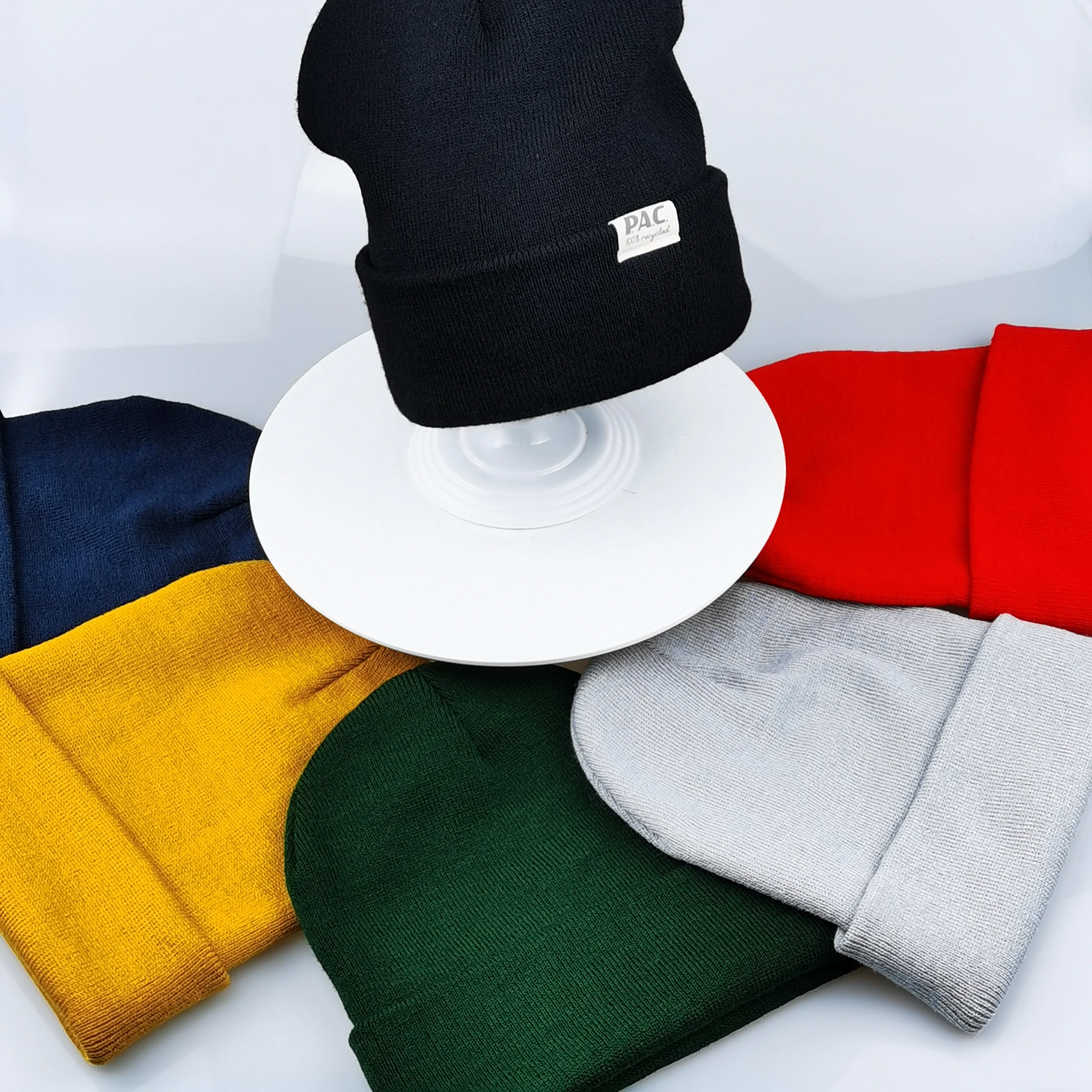 Fashion Toques Customized 3d Embroidery Logo Beanie Seamless Winter Hat ...