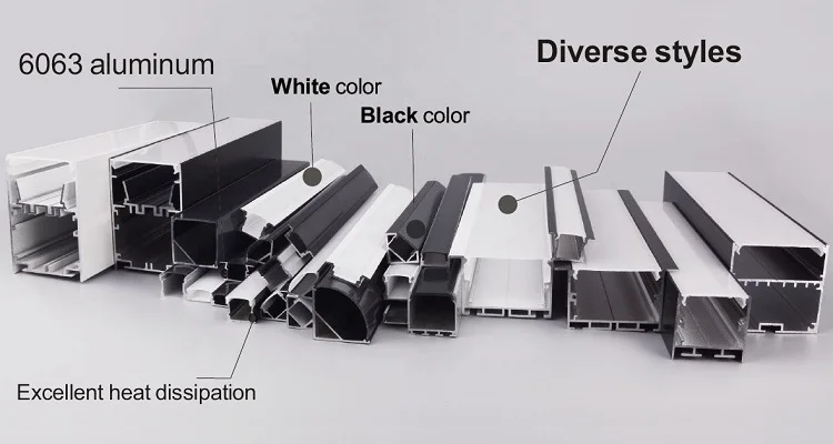 Aluminum Extrusion Profiles Gypsum Wall Trimless Plaster Recessed Light ...