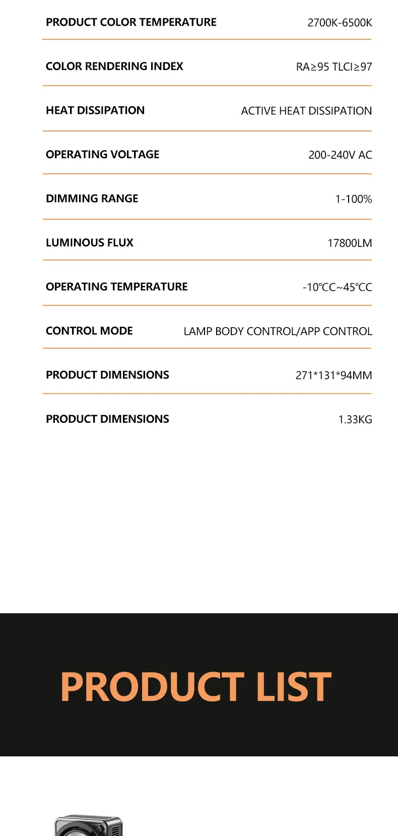 2700-6500k High Brightness LED Lights for Photography & Live Broadcast