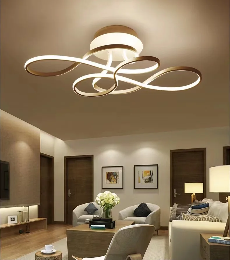 Modern And Simple Led Living Room Ceiling Light Creative Intelligent ...