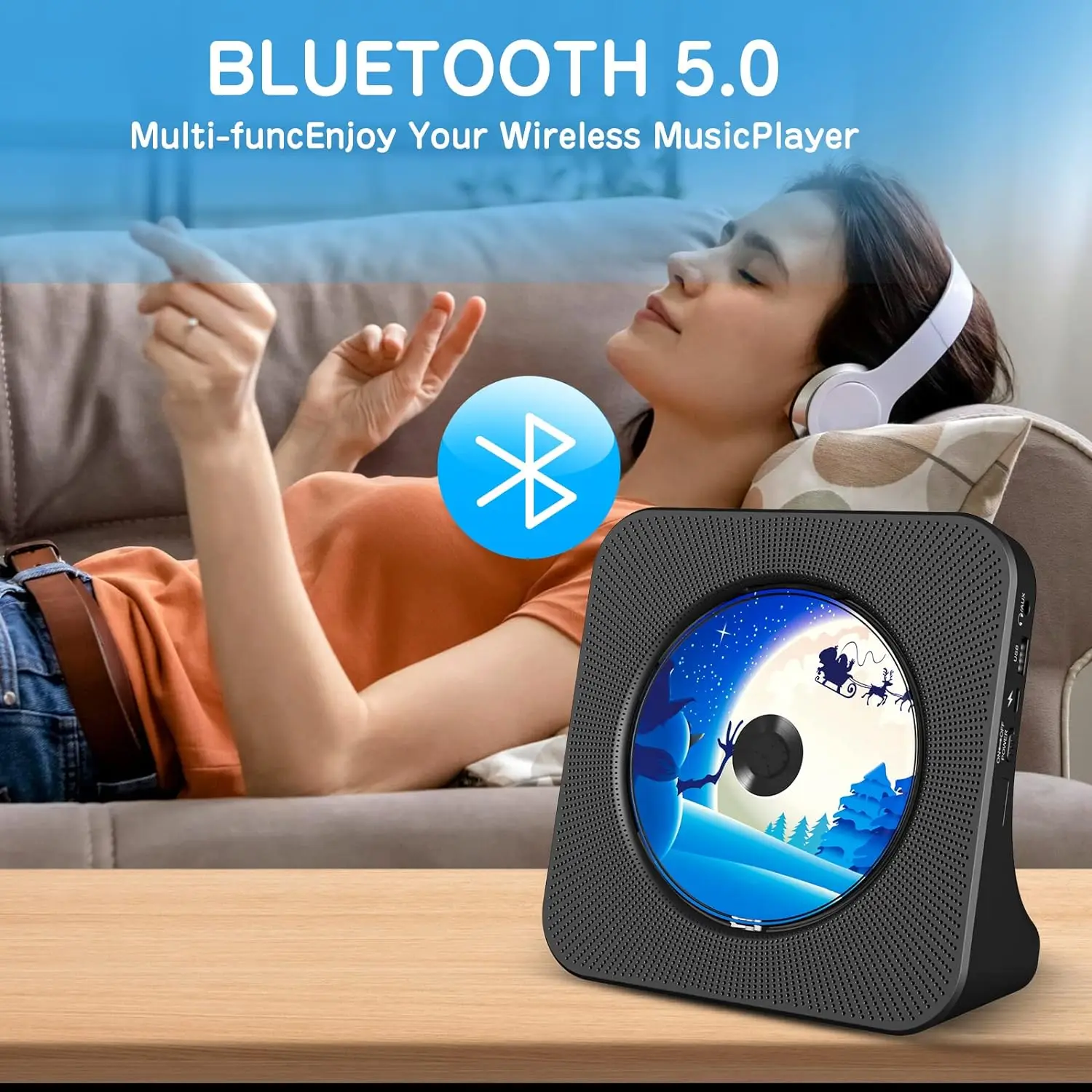 Cd Player Portable Bluetooth Desktop Cd Player Home Cd Players ...