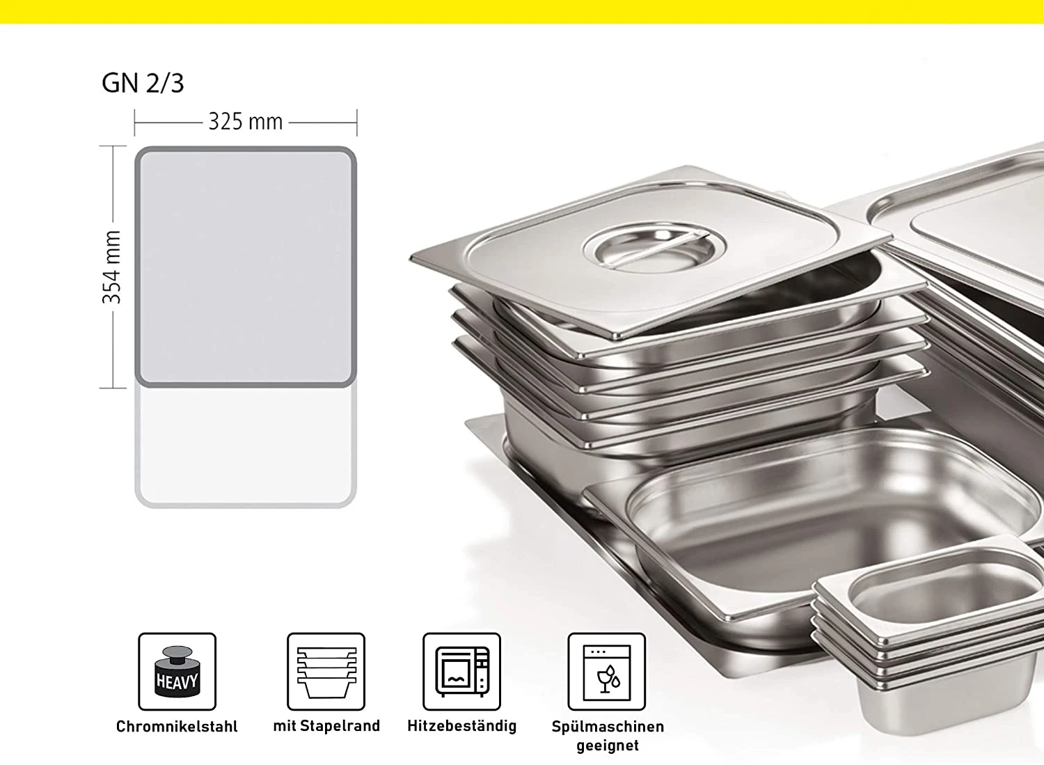 Hotel Food Pan Gn Tray, Ustensiles De Cuisines Fast Food, Stainless ...