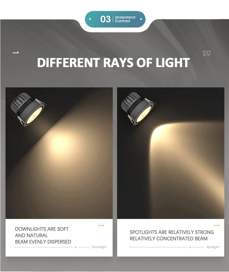 Anti-glare Spotlight Cob Embedded Downlight Living Room Without Main ...