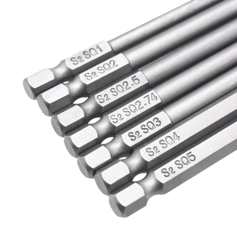 Square Head Screwdriver Bits - Durable S2 Material