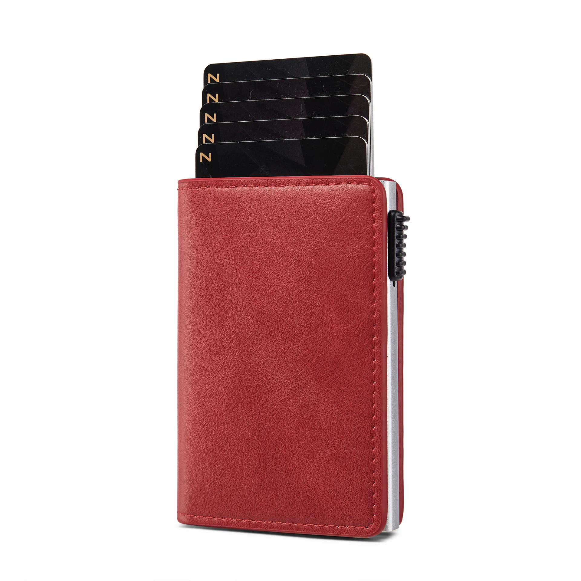 New Pop Up Quick Card Access Rfid Blocking Minimalist Pu Leather ...