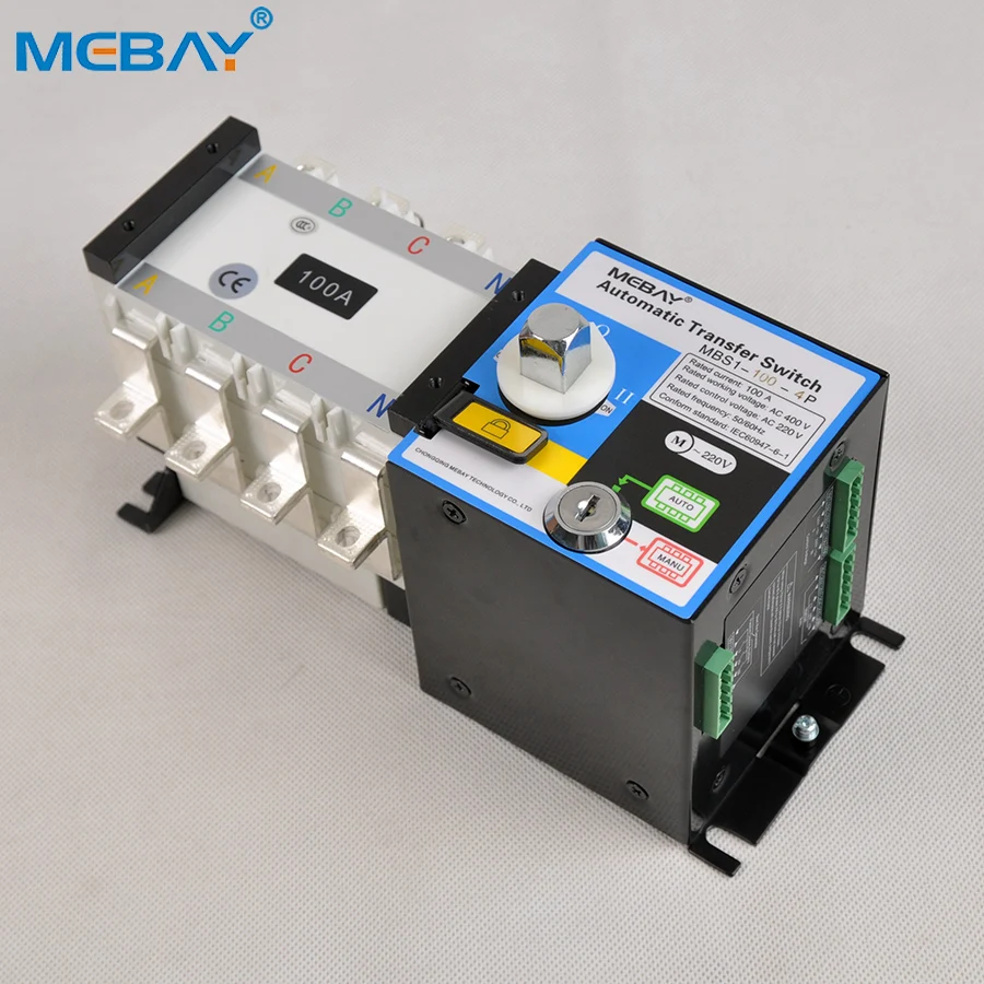 MEBAY ATS Automatic Generator Changeover Switch - 100A 300A 400A 630A 4P