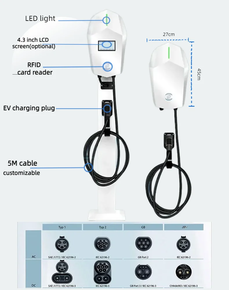 22kw Ac Ev Charger Wall Box Type 2 Fast Charging Wall-mounted Dc Ev ...