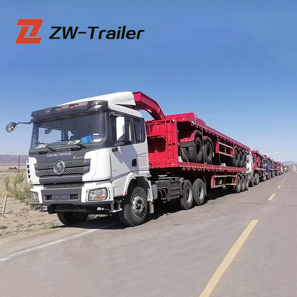 Customizable 20ft & 40ft Superlink Trailer Flatbed Interlink Trailer 2/ ...