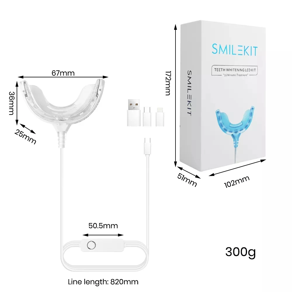 Led Light Teeth Whitening Kit Waterproof Teeth Whitening Led Kit With ...