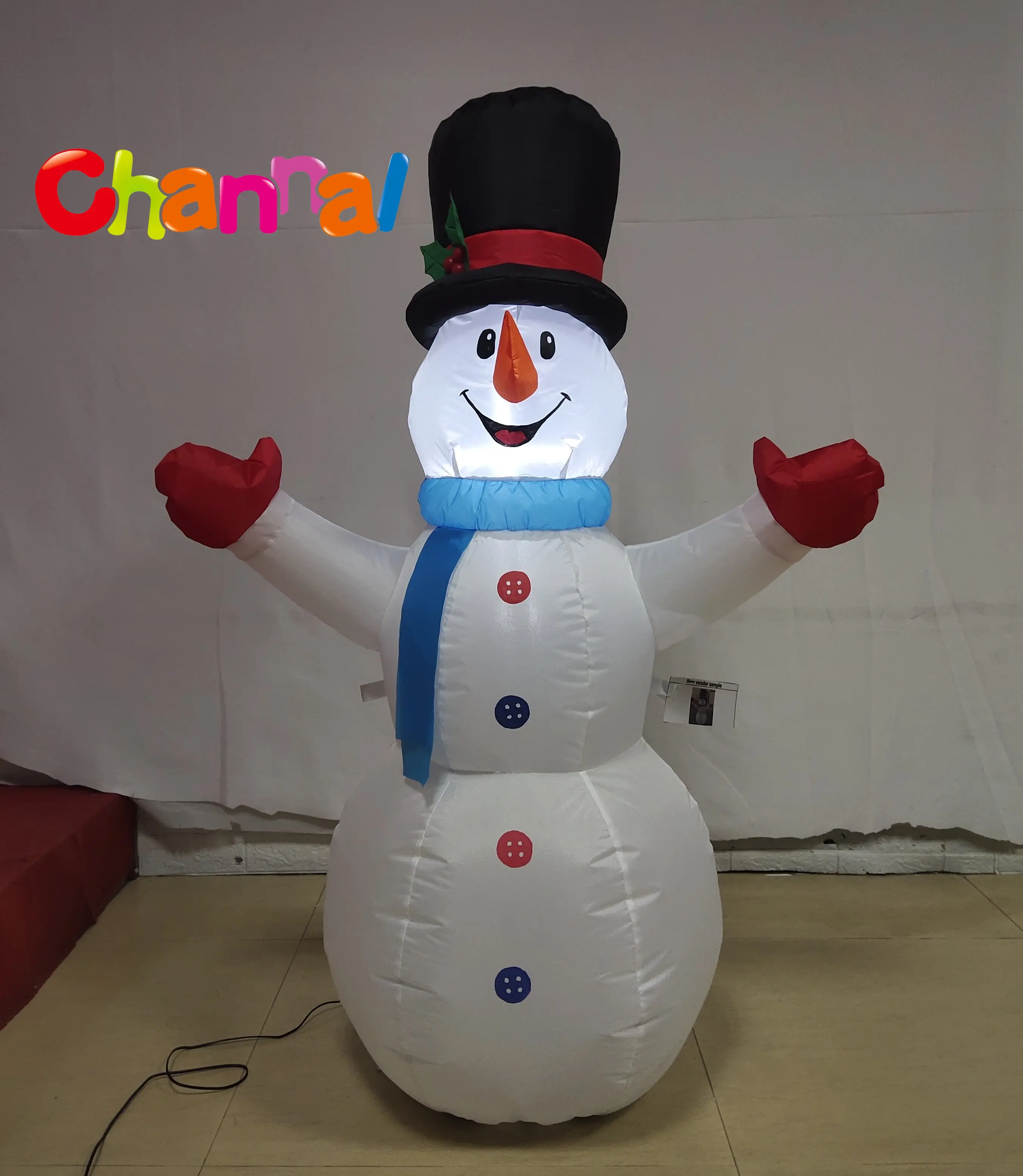 4FT Christmas Inflatable Snowman with Built-in LED Lights Outdoor ...