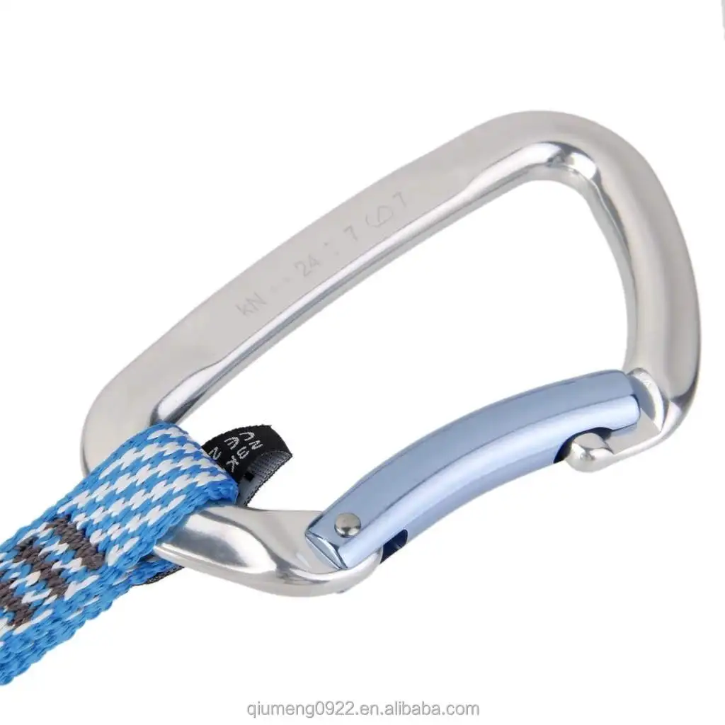 Fast Hanging Climbing Rock Wall Protection Aluminum Hook Snap Quickdraw ...