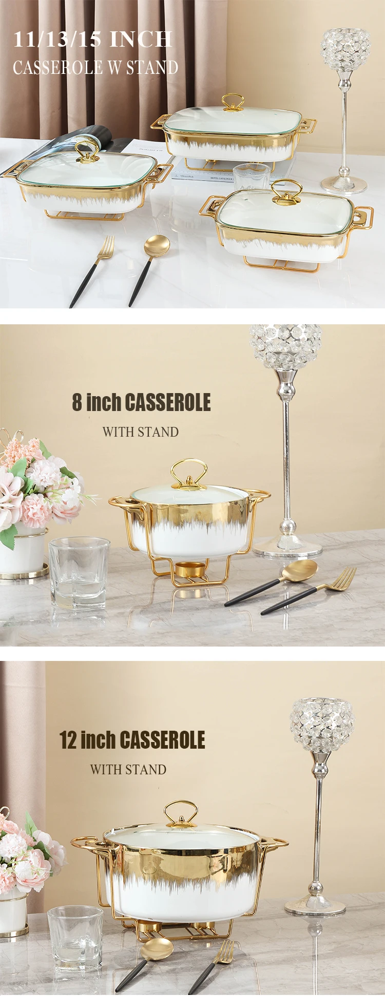 Ceramic Chafing Dish Buffet Dishes - Sustainable & Stylish