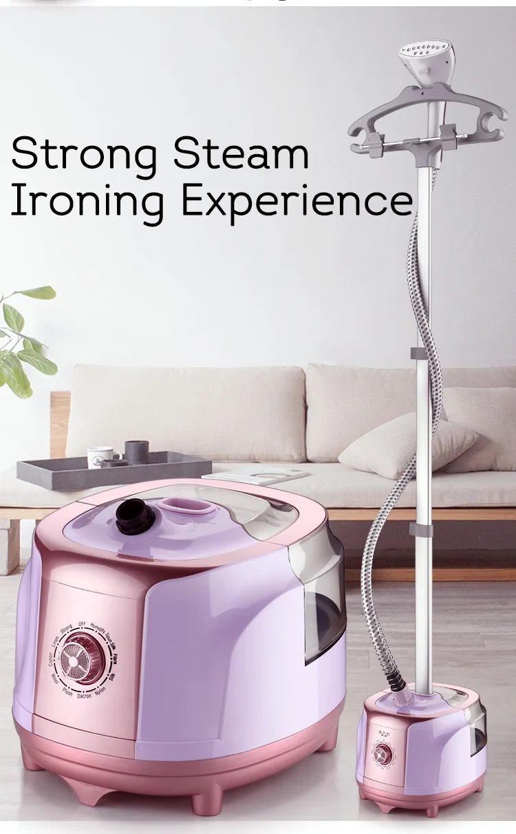 Single Pole Standing Steamer Iron Hanger Vertical Electric Garment ...