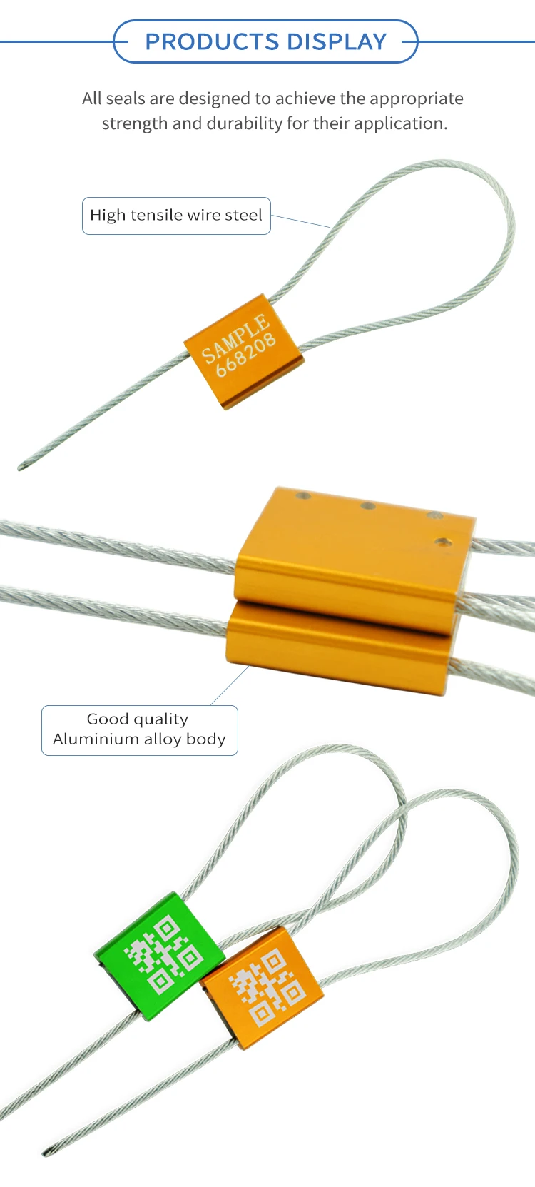 Truck Container Steel Cable Car Seals Security Truck Cargo Cable Seal ...