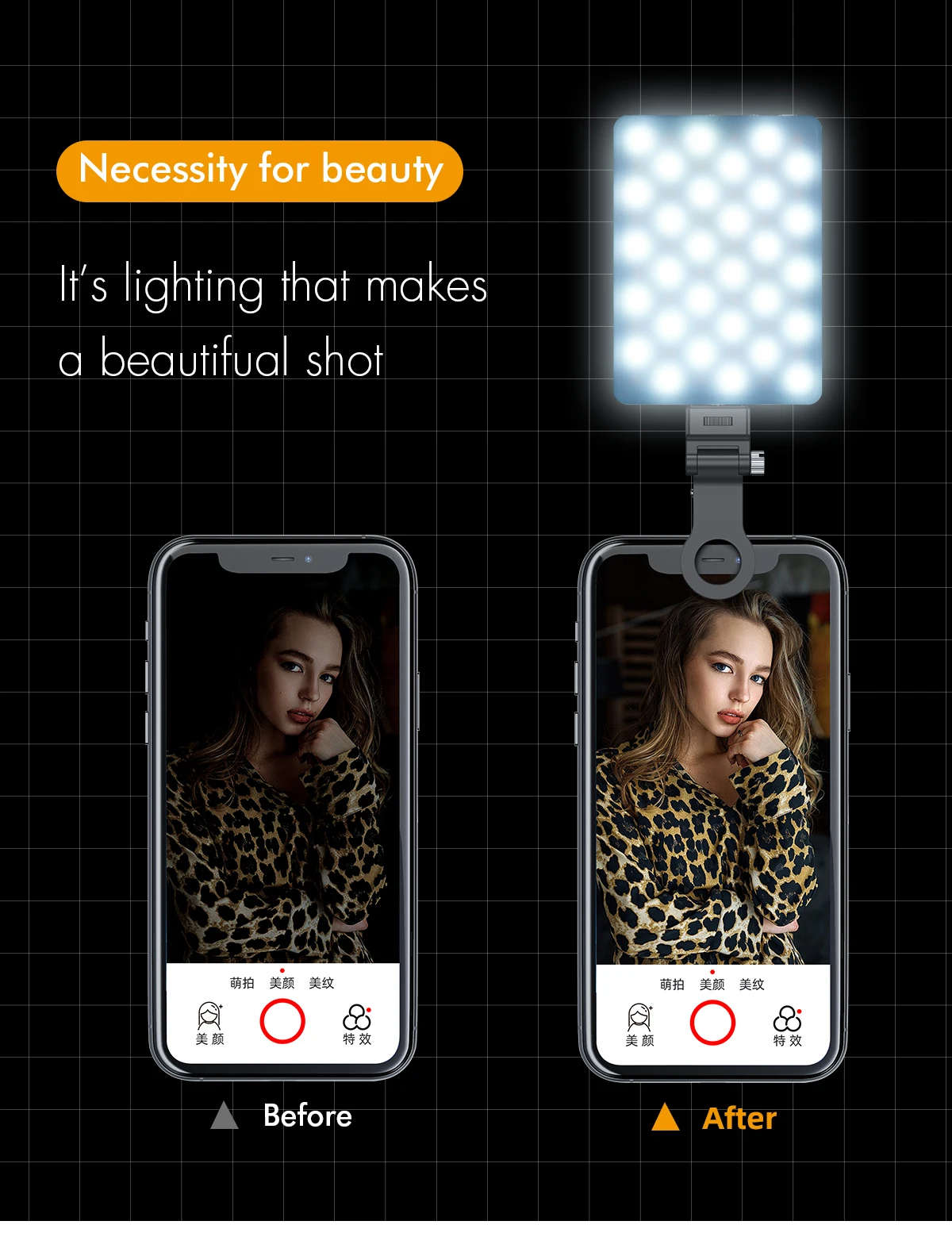 Factory Supply Portable Mini Clip on Fill Light Mobile Phone Selfie ...