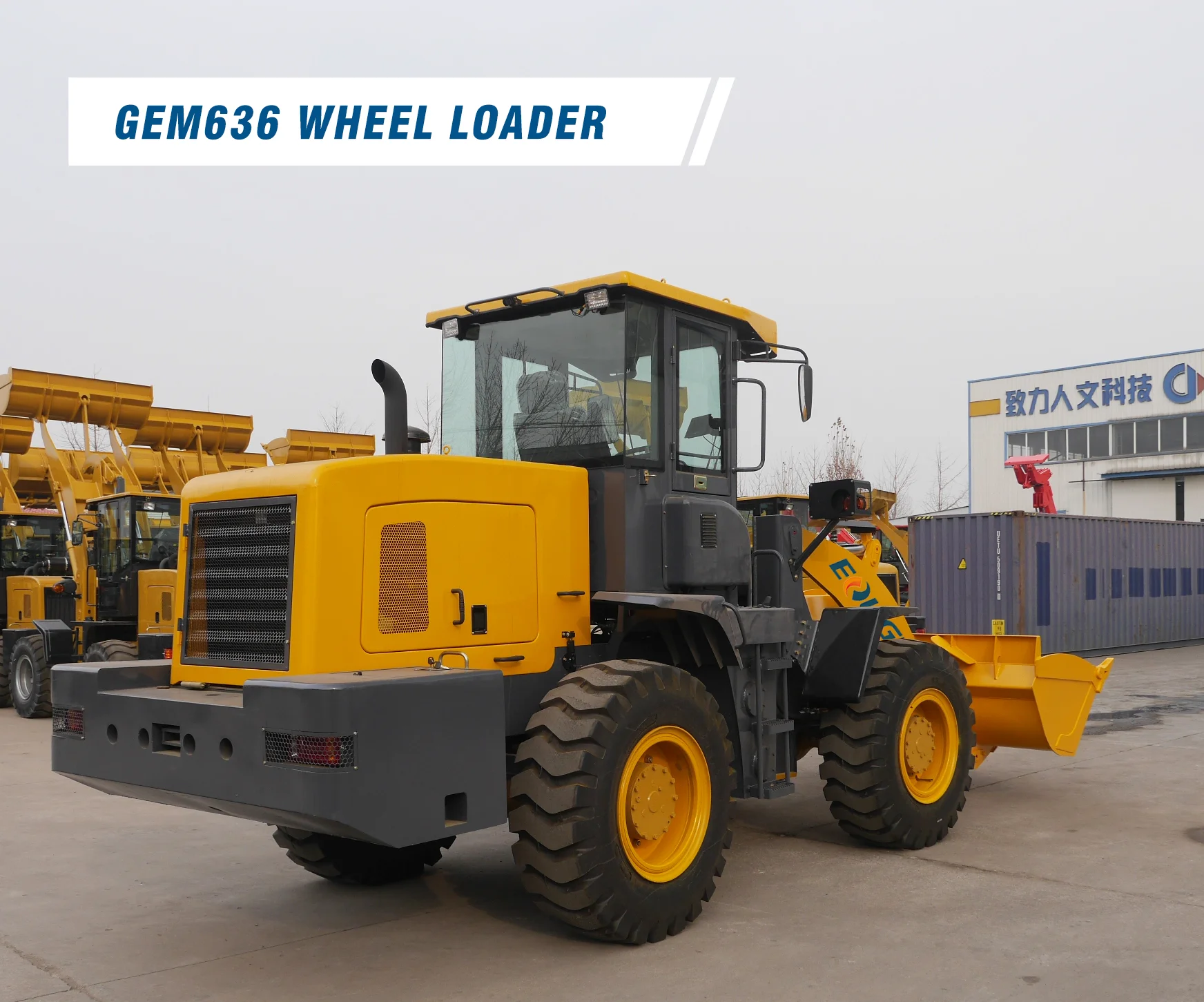 Heavy Duty Construction Machinery 3.6ton Gem636 Wheel Loader With Rock ...