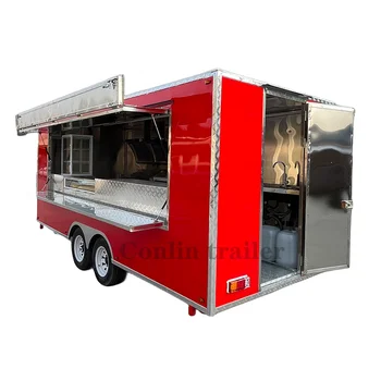 Outdoor Street Food Cart Design The Fast Food Processing Cart Is ...
