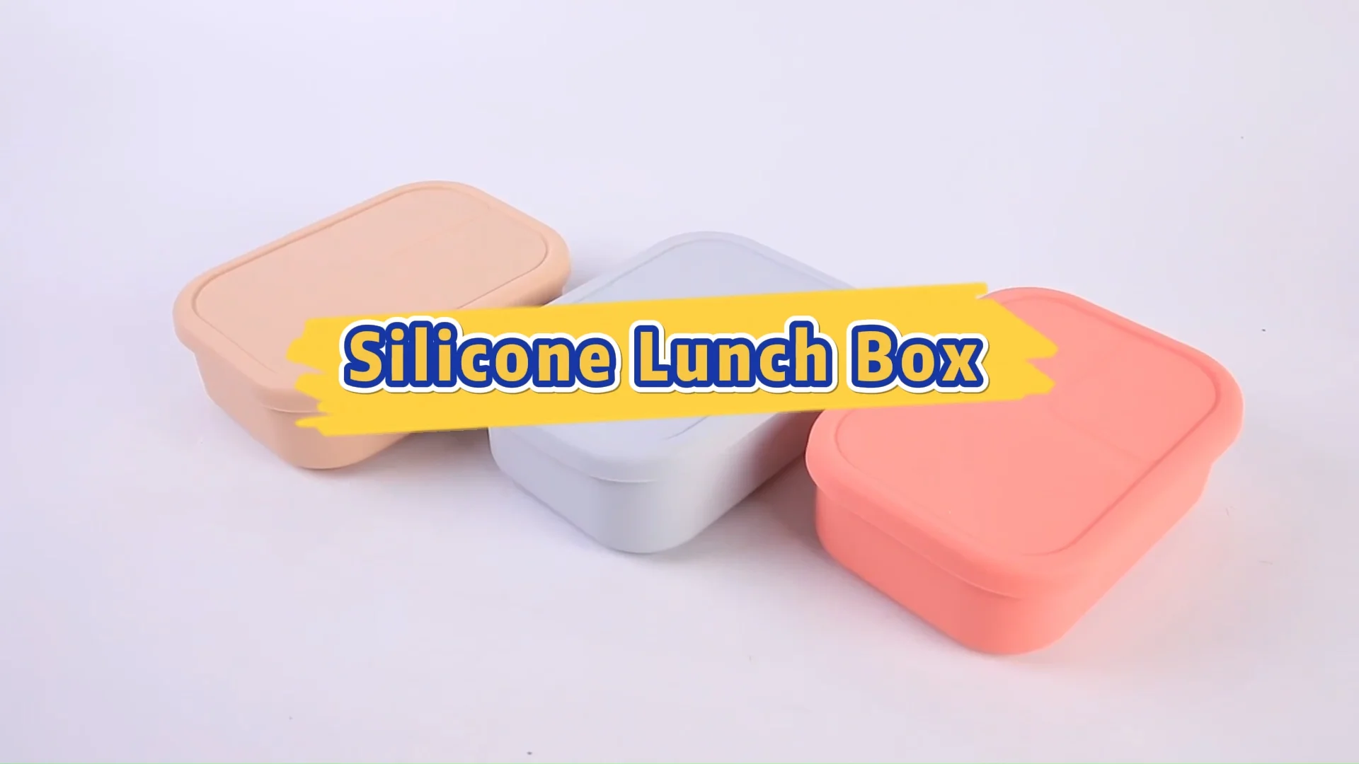 Microwave Safe Silicone Kids Lunch Box Leakproof Silicone Bento Box ...