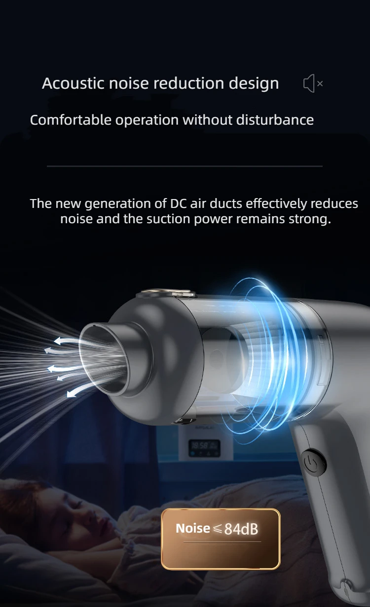 3 in 1 BLDC Low Noise Wireless Car Handy Cleaning Mini Portable ...