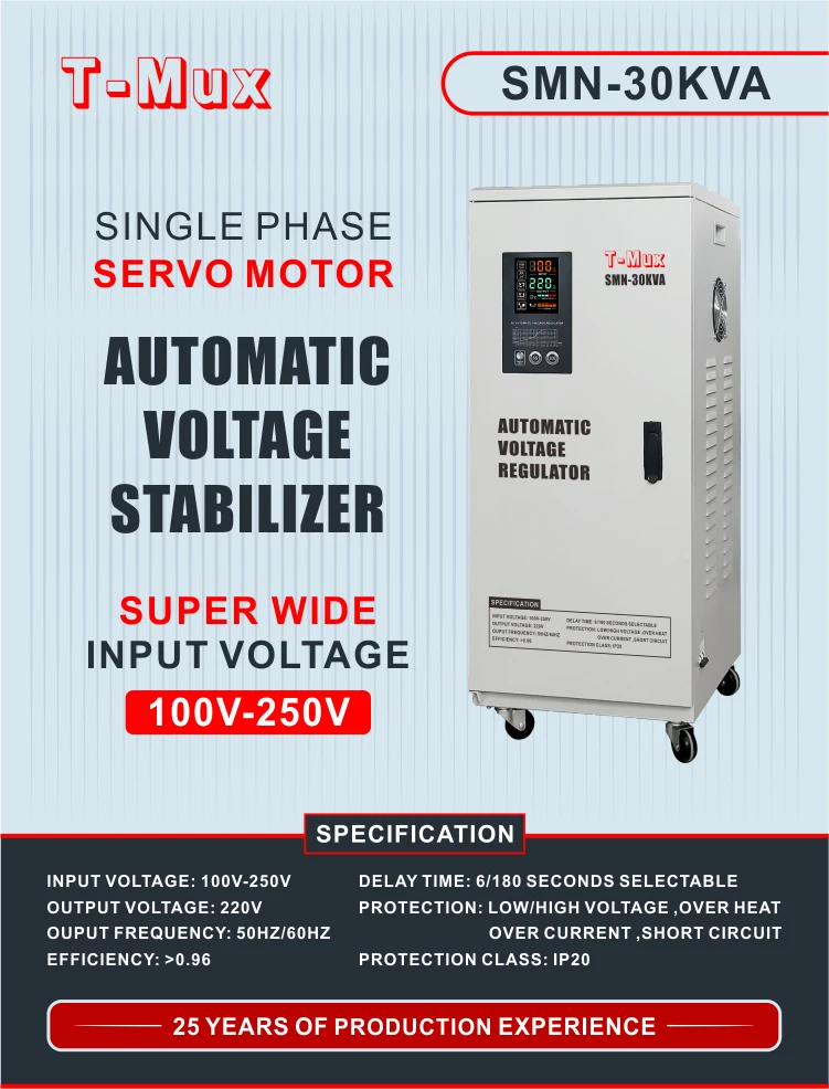 50KVA Single Phase Avr Static Voltage Regulators/stabilizers 220V Ac ...