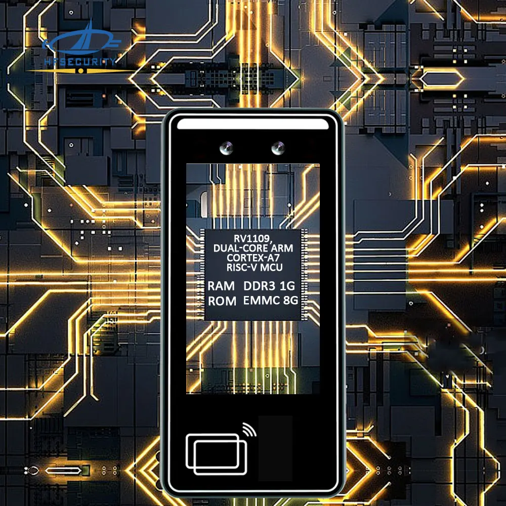 Hfsecurity Fr05l Linux Time Attendance Machine Facial Recognition Rfid Card Biometric Face ...