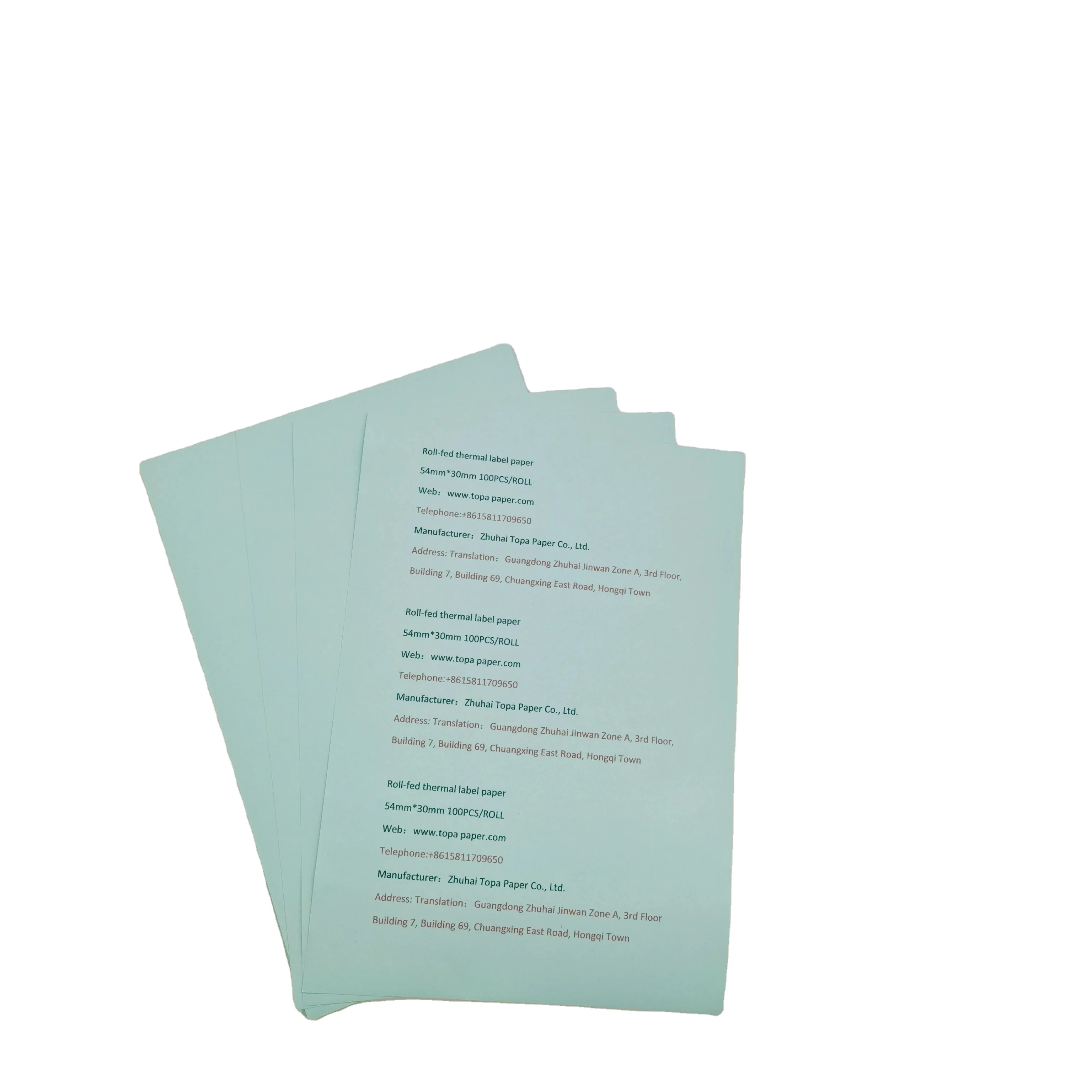 Matte Light Blue A4 Color Self-adhesive Waterproof 25 Sheets Custom ...