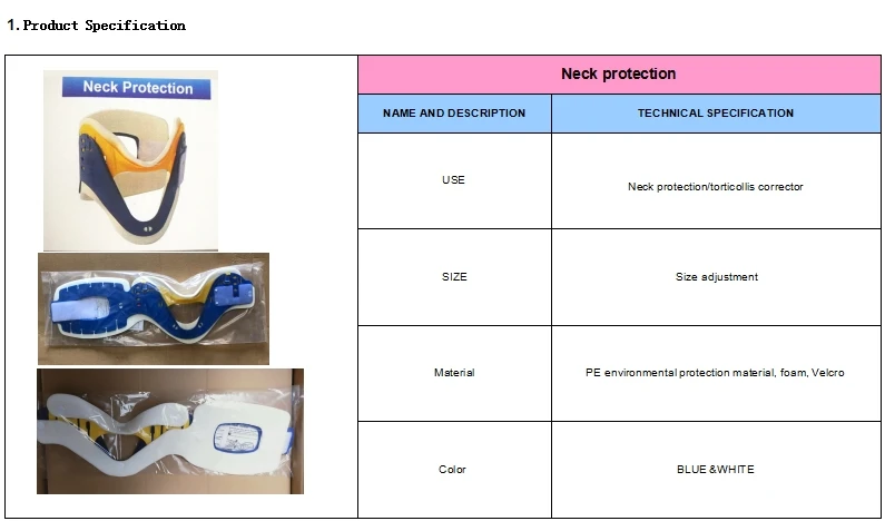 Neck Brace Cervical Tractor Adjustable Cervical Fixation Brace ...