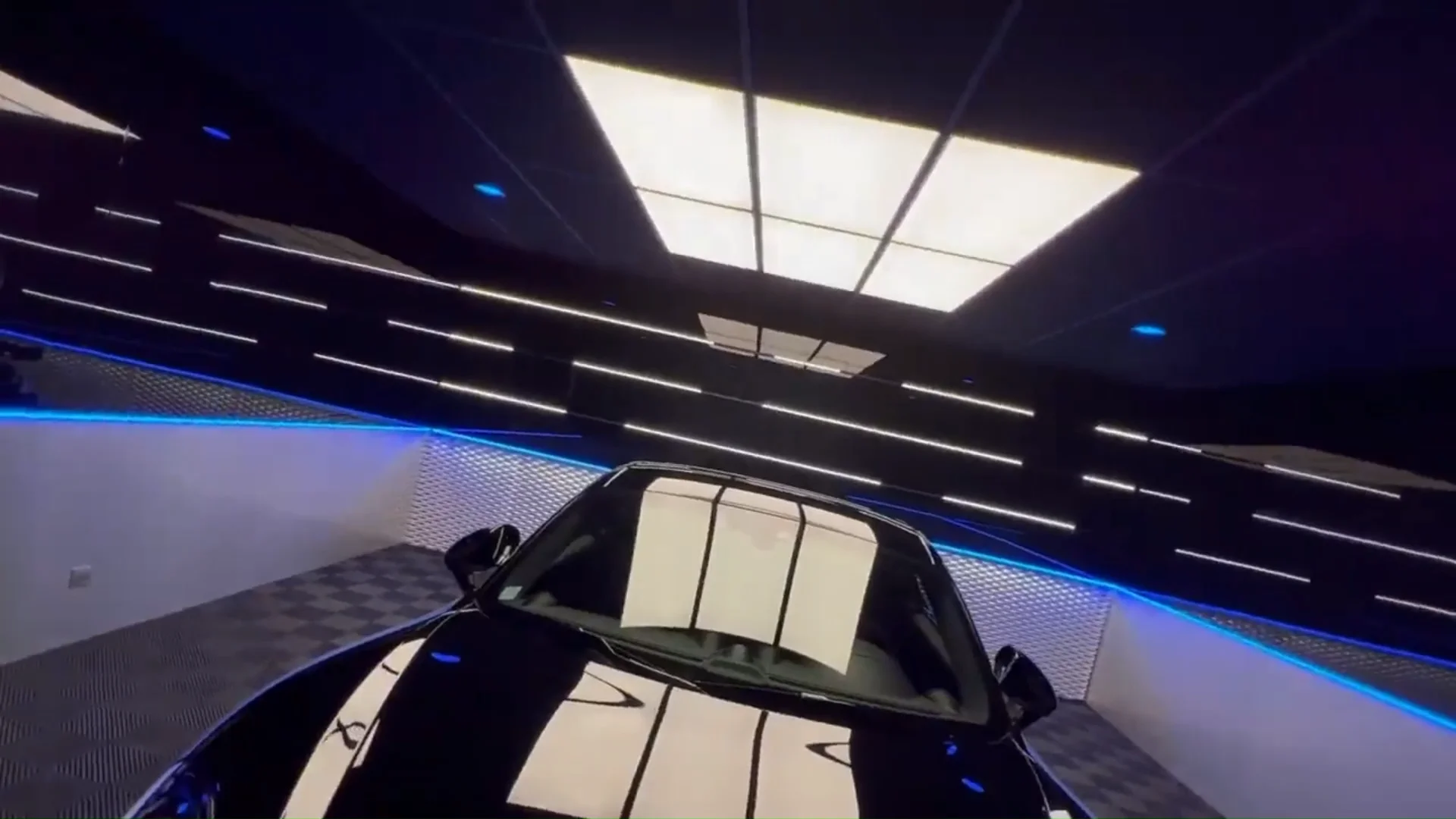 2021carwash Light Ceiling Mounted Car Detailing Workshop Lights Hexagon ...