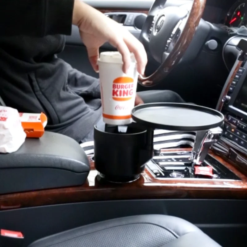 Car Cup Holder Expander And Attachable Tray Fits 16-40 Oz Large Cup ...