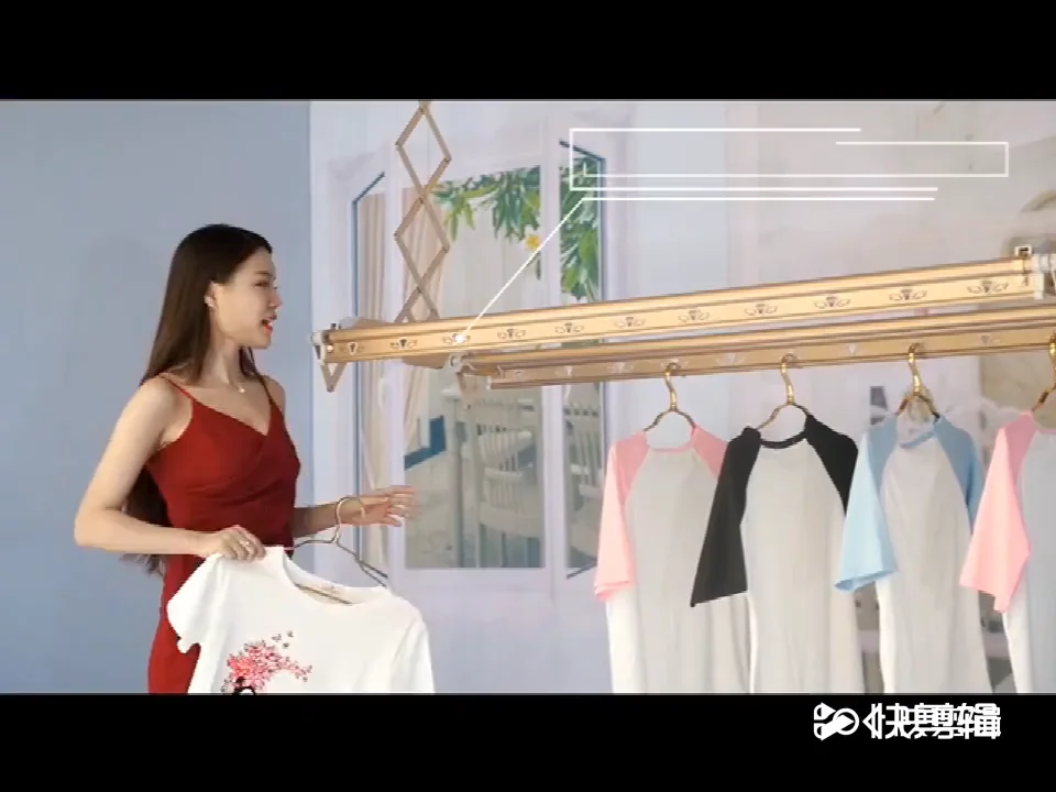 Aluminium Intelligent Lift Cloth Rack Airer Dryer Indoor Folded Hanger ...