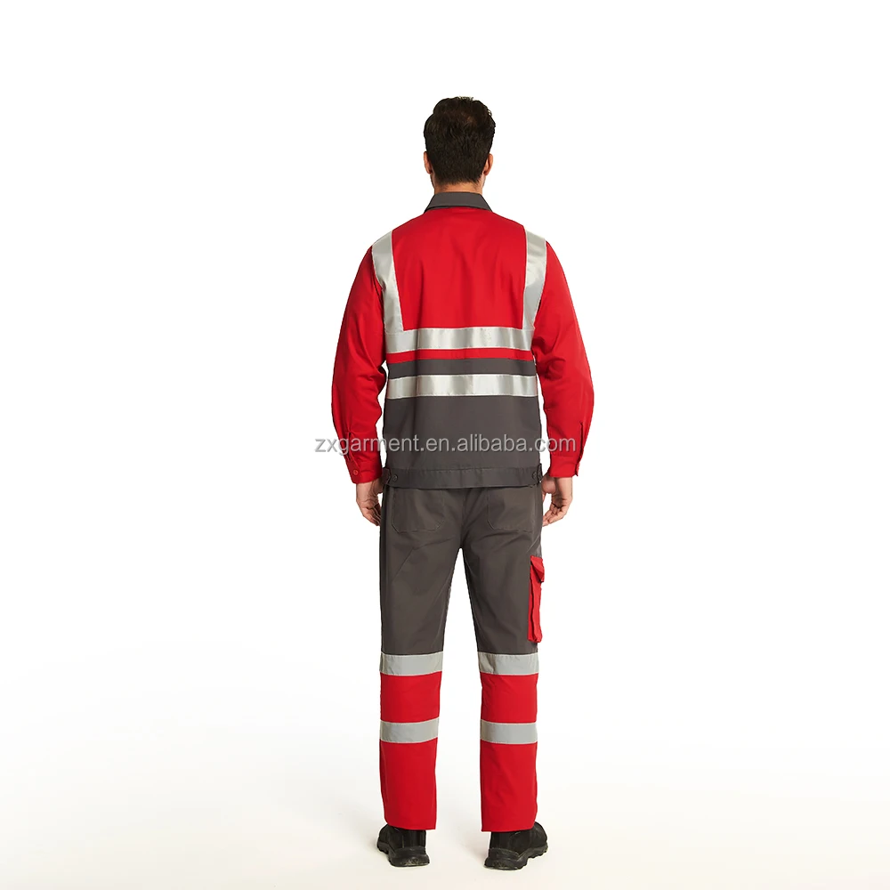 Reflective Workwear Suit High Visibility Uniform Sets Miner Wear Safety ...