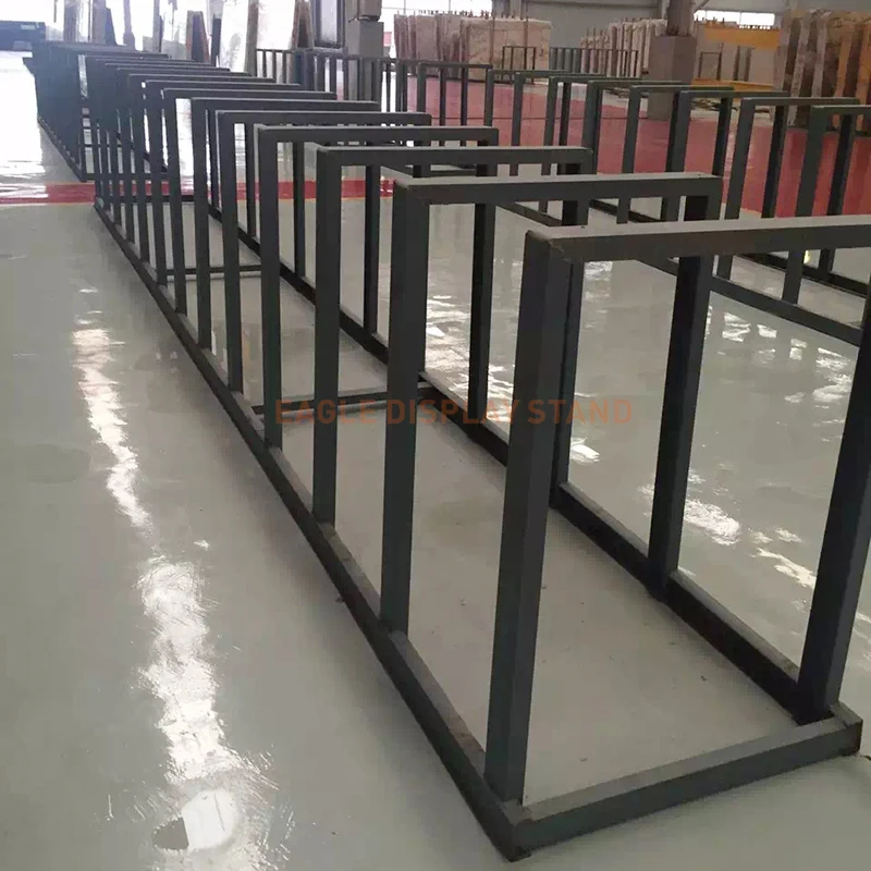 Heavy duty slab rack floor display unit mable slab glass rack| Alibaba.com