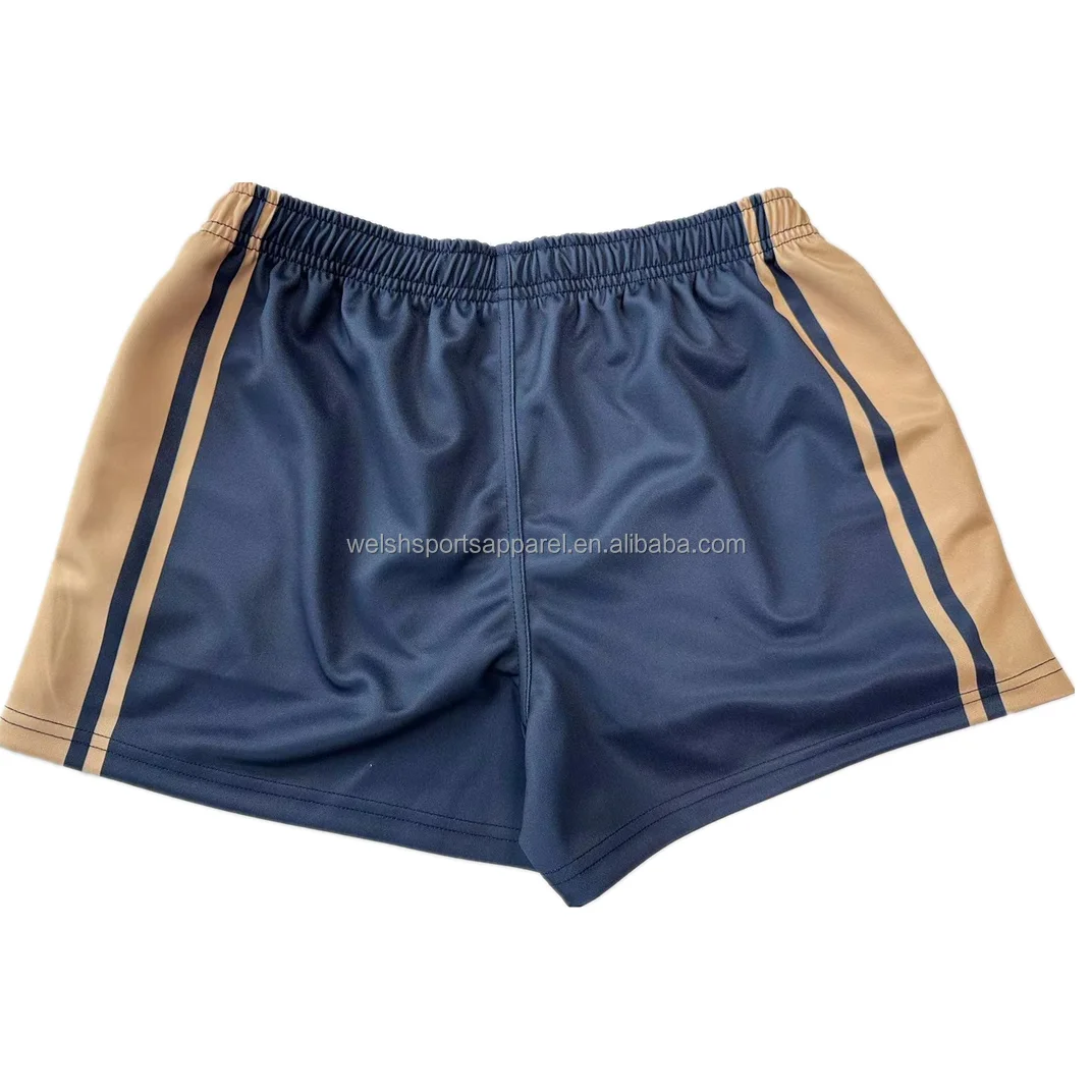 Custom Logo Wholesale Ready Made Plain White Rugby Shorts