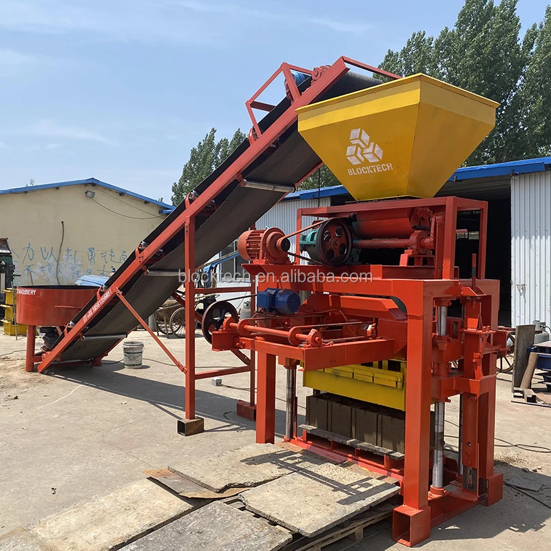 4-35 block machine qt4-35 semi automatic manual cement concrete hollow ...