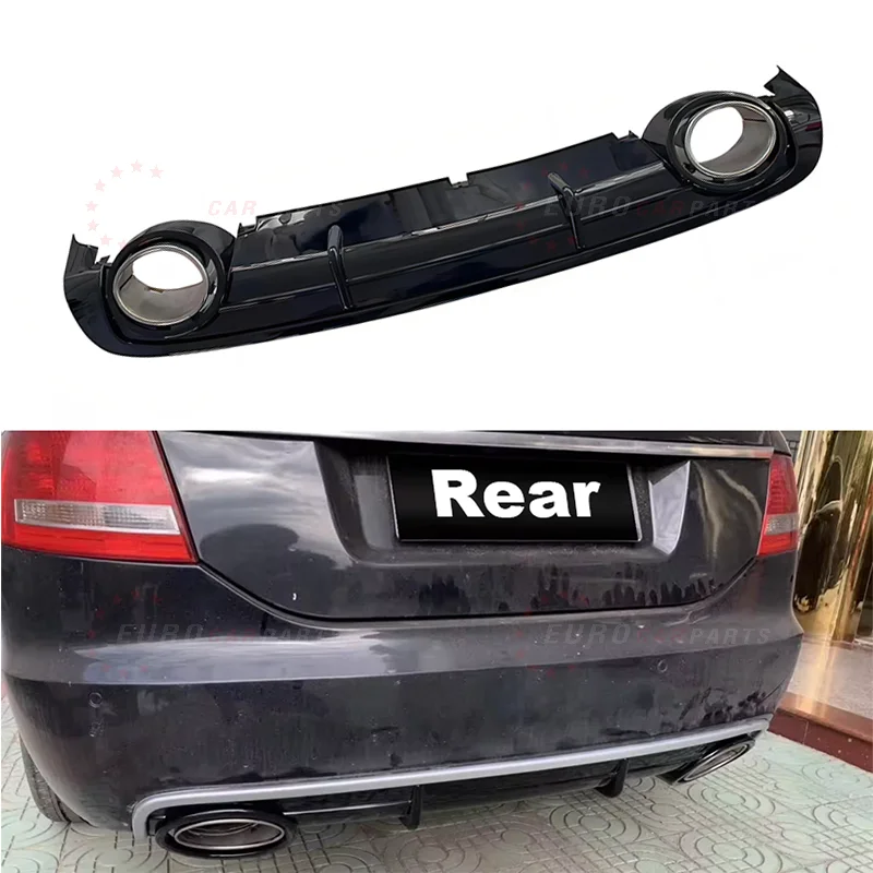 Rs6 Rear Diffuser Exhaust Tips Body Kit For Audi A6 C6 Car Rear Lip ...
