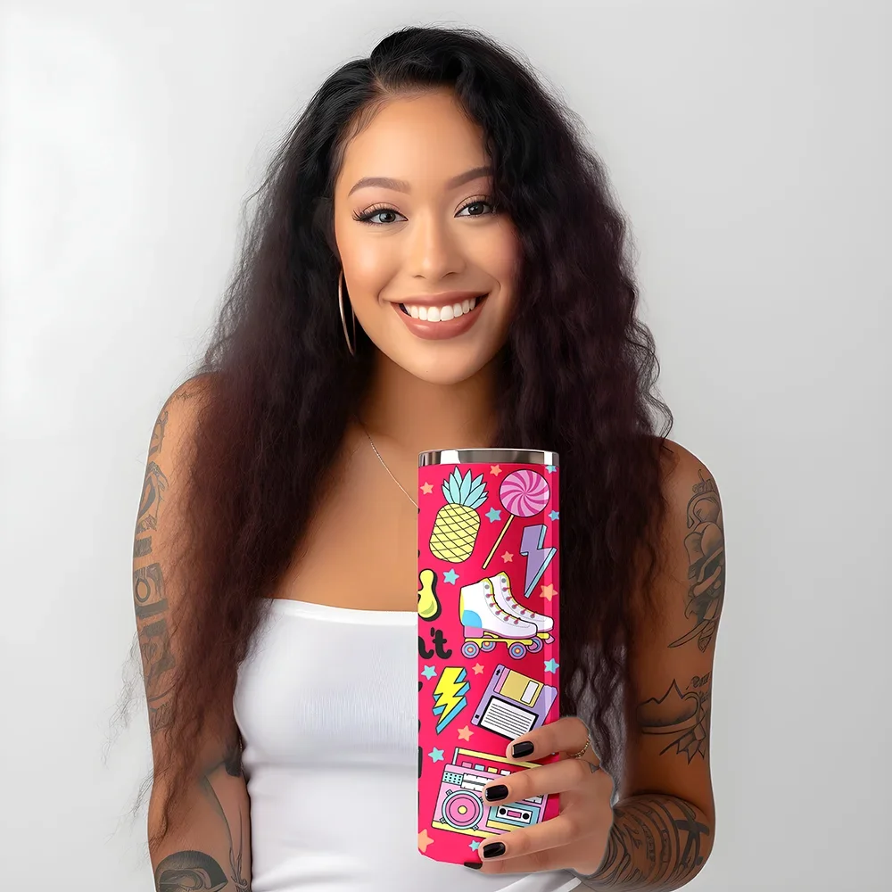 Latina Mexican Chicana Mom Chibi 20oz Uv Dtf Tumbler Straight Wrap ...