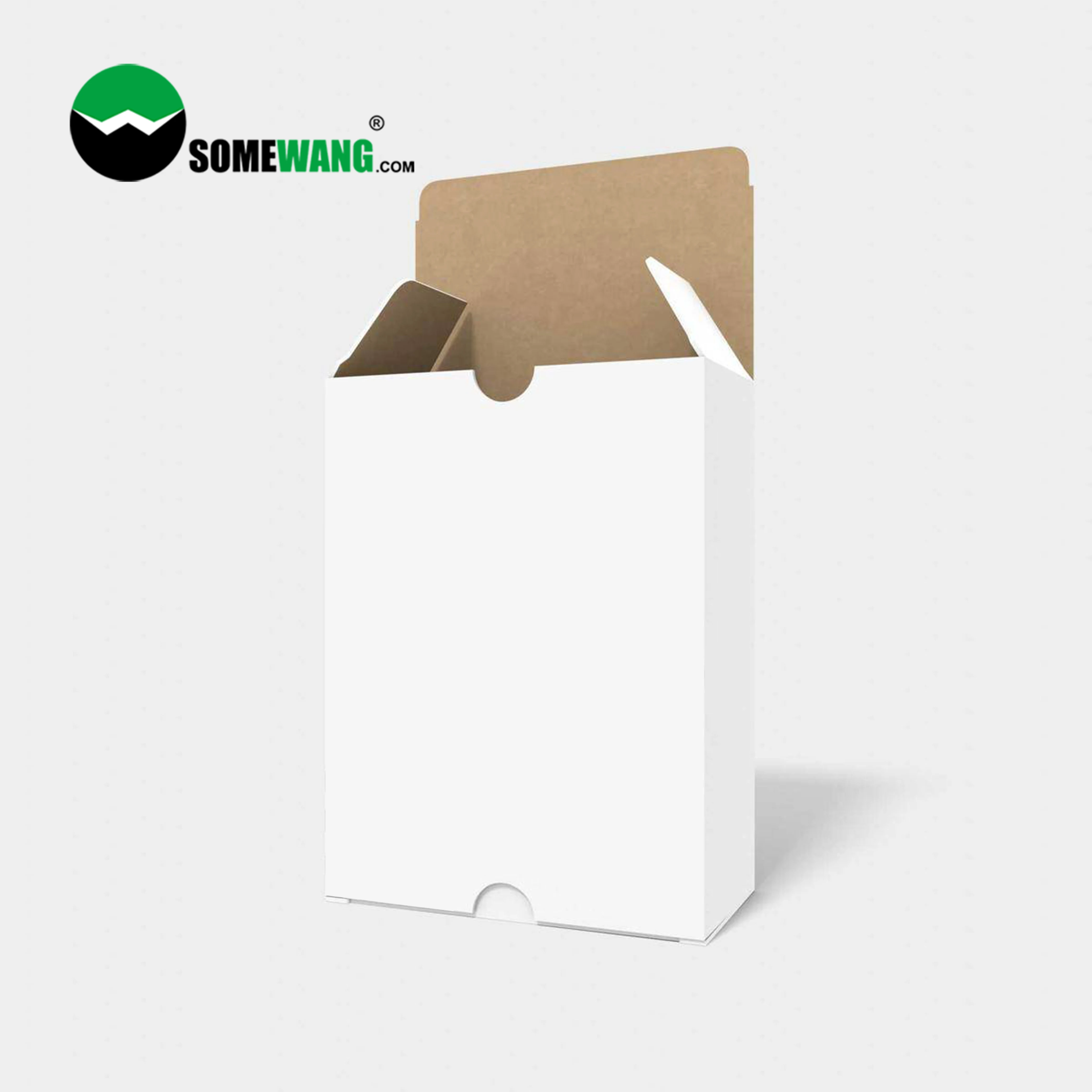 White Recyclable Rigid Cardboard Paper Box With Matt Lamination And Uv ...