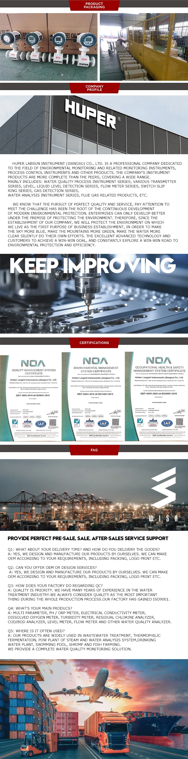 Huper Pt100 Temperature Thermocouple Thread Flange Mounting Explosion ...