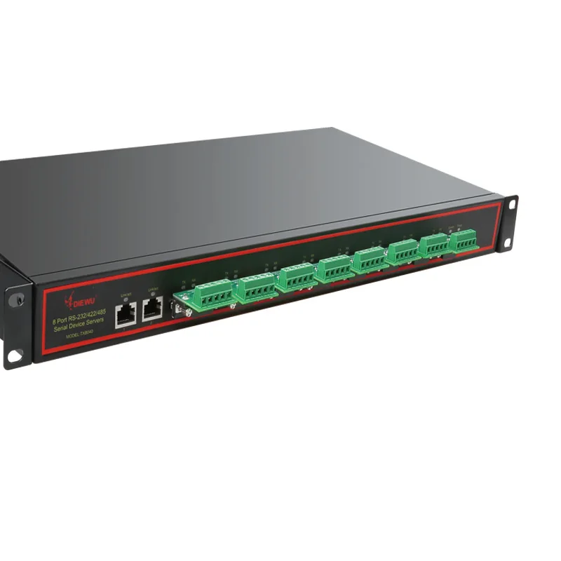Rack Mounted 10/100M 8 Port RS232 RS485 Interfaces Serial to Ethernet ...