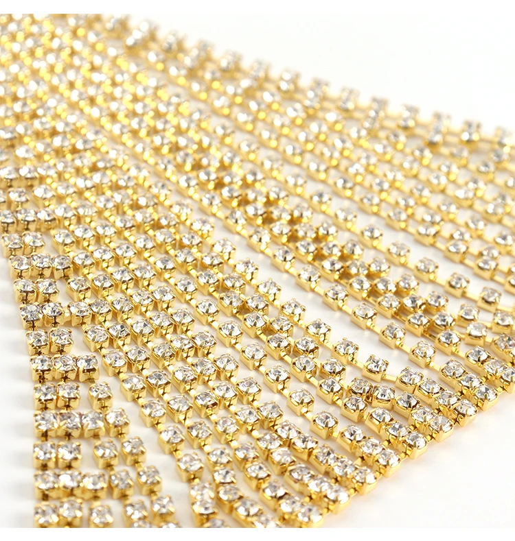 Fashion Hollow Rhinestone Mesh Bra And Thong Set Womens Decorations