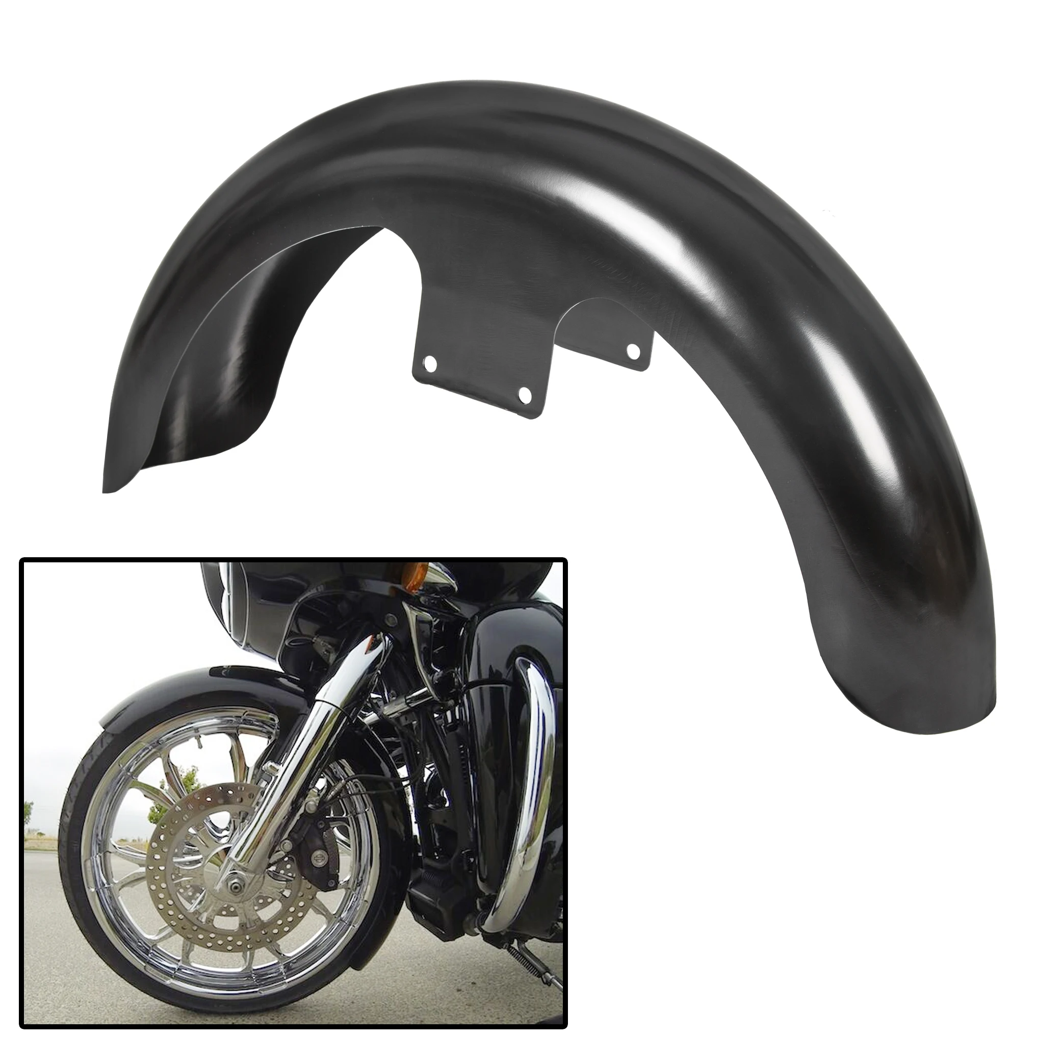 21" Wheel Wrap Front Fender Steel for Harley Touring Custom Baggers