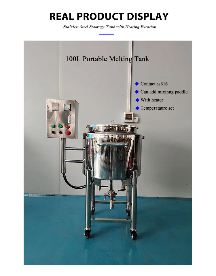 Connected With Filling Machine 100l Glue Chocolate Honey Wax Melting ...