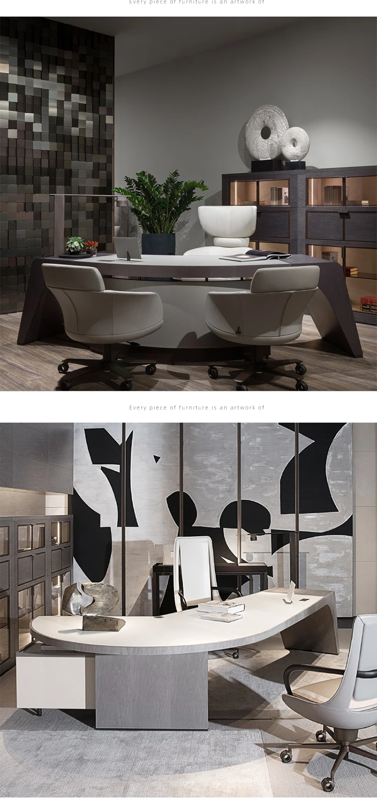 Italian Desk Long Table Designer Postmodern Office Furniture