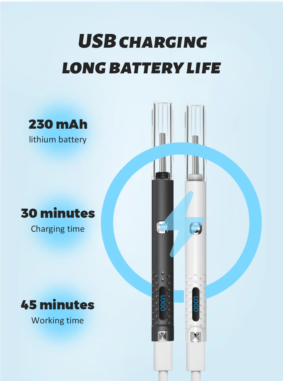 Baby Ear Cleaner Led Flashlight Earpick Smart Flexible Soft Spiral Ear ...