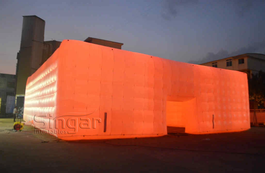 8m 26ft Giant Lighting Inflatable Cube Lighted Led Party Tent For ...