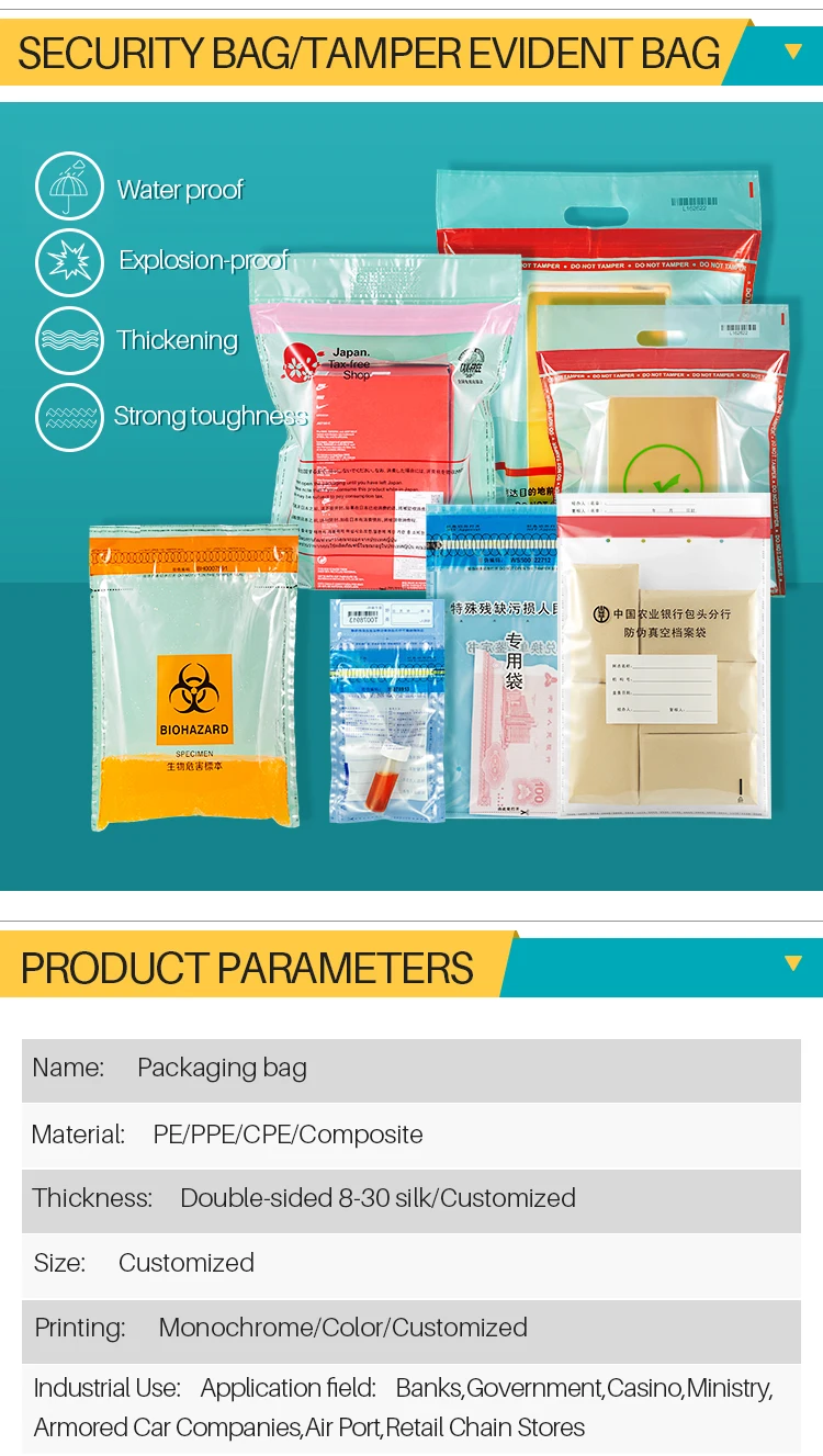 Tamper Evident Security Bags - Reliable for Banking & Testing